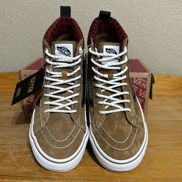 Vans | Shoes | Vans Sk8hi Mte Plaid Brown Black Made For The Elements ...